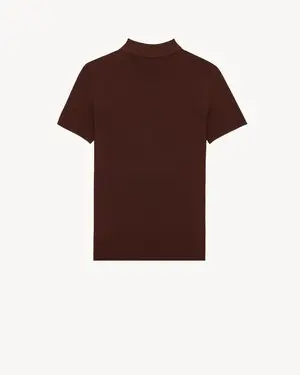 Saint Laurent Polo In Seedstitch Silk
