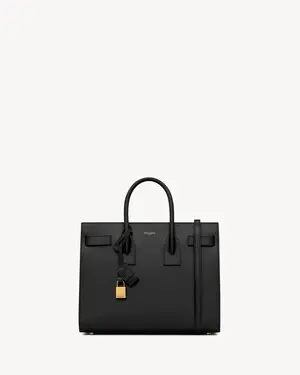 Saint Laurent Sac De Jour Bag In Smooth Leather - Black
