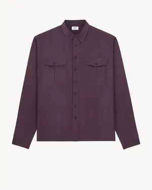 Saint Laurent Shirt In Viscose And Silk