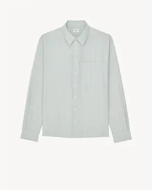 Saint Laurent Shirt In Striped Cotton