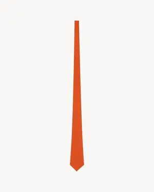 Saint Laurent Silk Habutai Tie - Orange