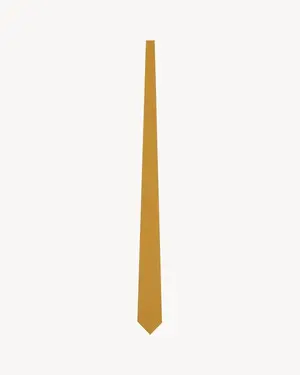 Saint Laurent Silk Habutai Neck Tie - Mustard