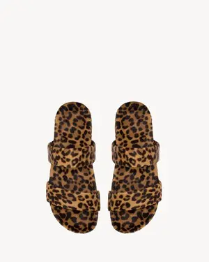 Saint Laurent Nichols Slides In Pony Hair Leather
