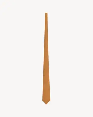 Saint Laurent Silk Satin Neck Tie - Light Brown