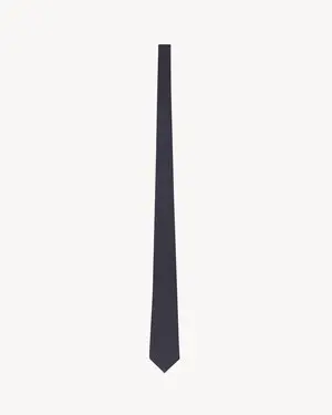 Saint Laurent Silk Satin Neck Tie - Navy