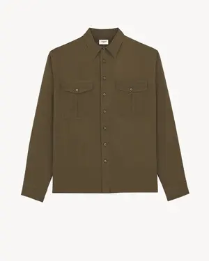 Saint Laurent Shirt In Silk Satin-back Crepe