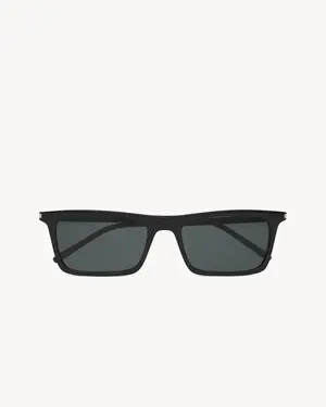 Saint Laurent Betty Thin Rectangular Sunglasses - Black