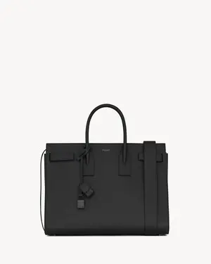 Saint Laurent Sac De Jour Large In Grained Leather - Black