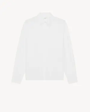 Saint Laurent Shirt In Silk Poplin - Blanc