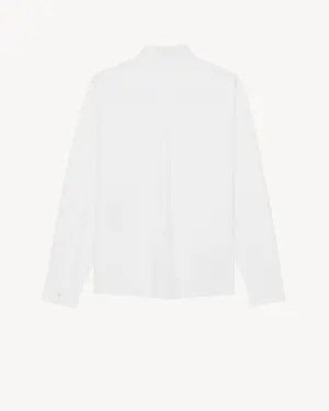 Saint Laurent Shirt In Silk Poplin - Blanc