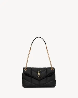 Saint Laurent Puffer Small In Lambskin - Black
