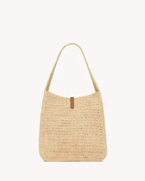 Saint Laurent Le 5 À 7 Supple Large Raffia Shoulder Bag