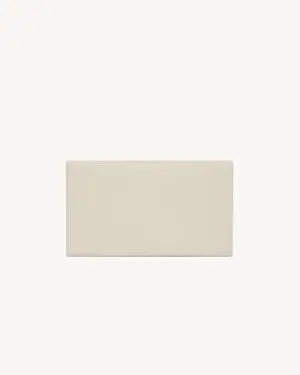 Saint Laurent Uptown Pouch In Grain De Poudre Leather - White
