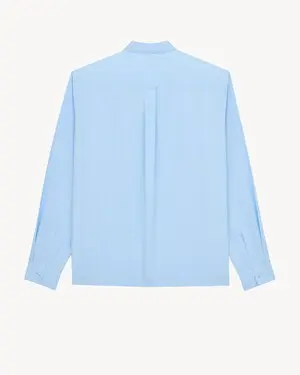 Saint Laurent Shirt In Cotton Poplin - Bleu