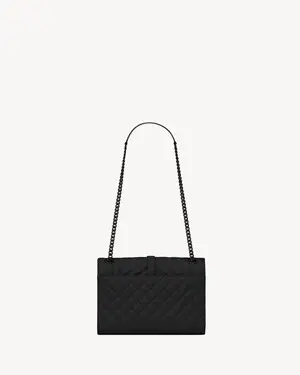 Saint Laurent Envelope Medium Quilted Leather Bag - Black