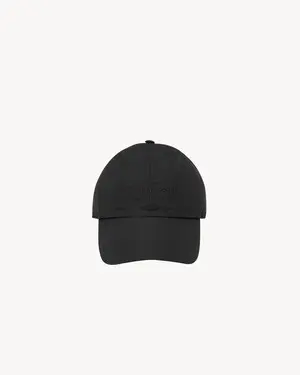 Saint Laurent Baseball Cap In Recycled Polyamide - Black