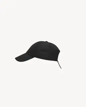 Saint Laurent Baseball Cap In Recycled Polyamide - Black