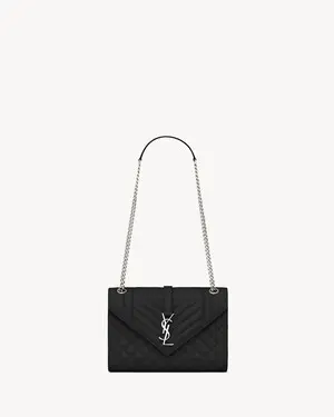 Saint Laurent Envelope Medium Bag - Black