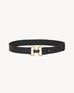 Saint Laurent Double Ring Belt - Black