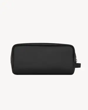 Saint Laurent Grooming Case In Grain De Poudre Leather