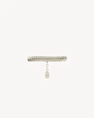 Saint Laurent Chain Bracelet In Metal - Oxidized Silver