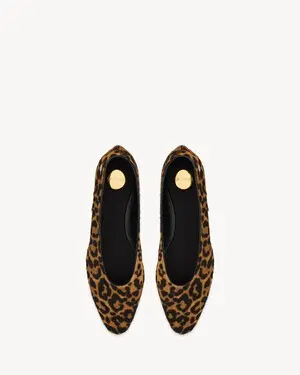 Saint Laurent Ballerinas In Pony Hair Leather - Leopard