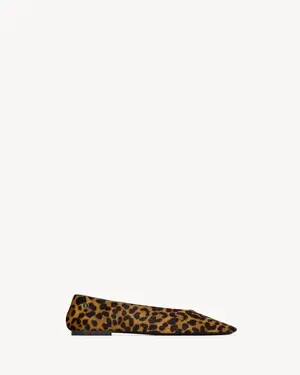 Saint Laurent Ballerinas In Pony Hair Leather - Leopard