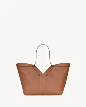 Saint Laurent Y Tote In Leather - Brick