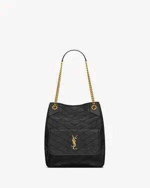 Saint Laurent Niki Multipocket Shopping Bag In Vintage Leather