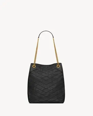 Saint Laurent Niki Multipocket Shopping Bag In Vintage Leather