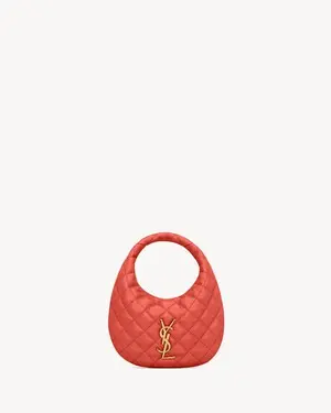 Saint Laurent Quilted Nappa Lambskin Bag - Celosia