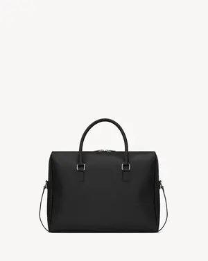 Saint Laurent Duffle Briefcase In Grain De Poudre Embossed Leather