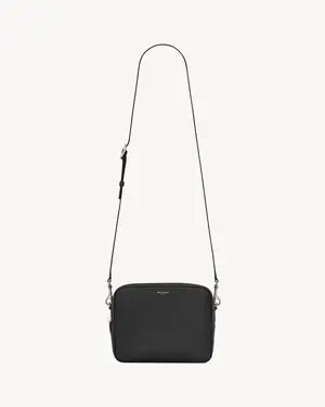 Saint Laurent Small Camera Bag In Grained Leather - Black