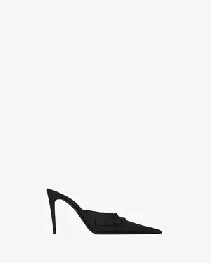 Saint Laurent Madeleine Mules In Silk Taffeta