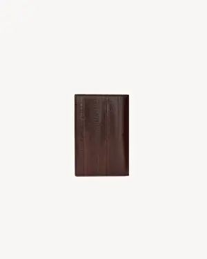 Saint Laurent Tiny Cassandre Credit Card Wallet In Hagfish