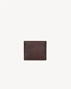 Saint Laurent Tiny Cassandre East/west Wallet In Eel - Brown