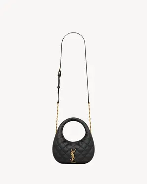 Saint Laurent Quilted Nappa Icarino Mini Bag - Black