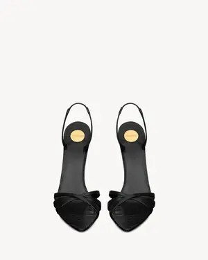 Saint Laurent Kate Sandals In Python-embossed Leather