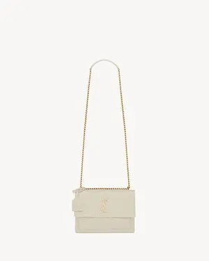 Saint Laurent Sunset Medium Bag In Crocodile-embossed Leather