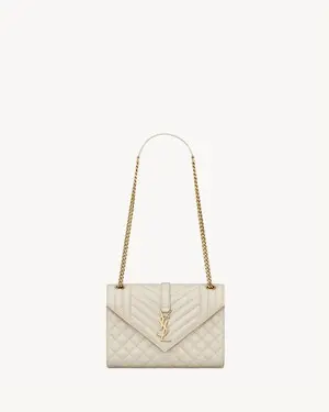 Saint Laurent Envelope Medium Bag - White