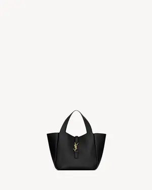 Saint Laurent Le 5 À 7 Baby Bea Baguette In Grained Leather - Black