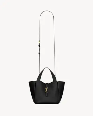 Saint Laurent Le 5 À 7 Baby Bea Baguette In Grained Leather - Black