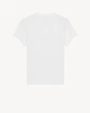 Saint Laurent Cassandre T-shirt In Ribbed Cotton