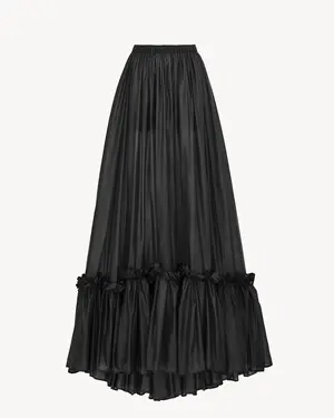 Saint Laurent Translucent Nylon Skirt - Noir