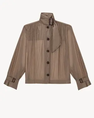 Saint Laurent Lavallière Blouse In Nylon