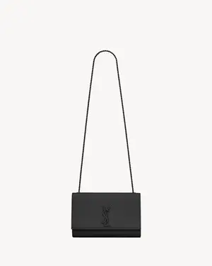Saint Laurent Kate Medium Embossed Leather Bag - Black
