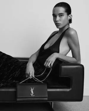 Saint Laurent Kate Medium Embossed Leather Bag - Black