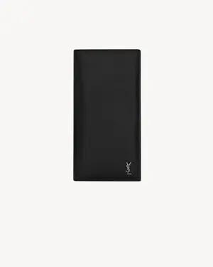 Saint Laurent Tiny Cassandre Continental Wallet In Matte Leather - Black