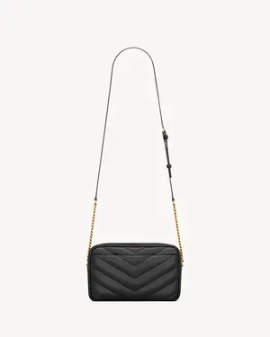 Saint Laurent Loulou Camera Bag In Matelassé Lambskin - Black