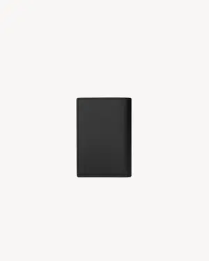 Saint Laurent Paris Credit Card Wallet In Smooth Leather - Black